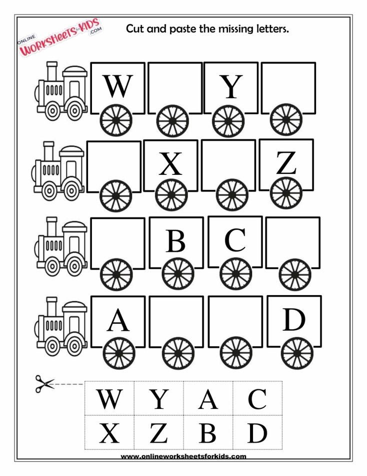 Cut And Paste Letter Worksheets For Kindergarten English Worksheets: