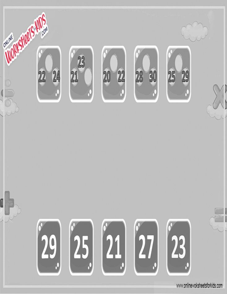 Missing Number Matching Worksheets 10
